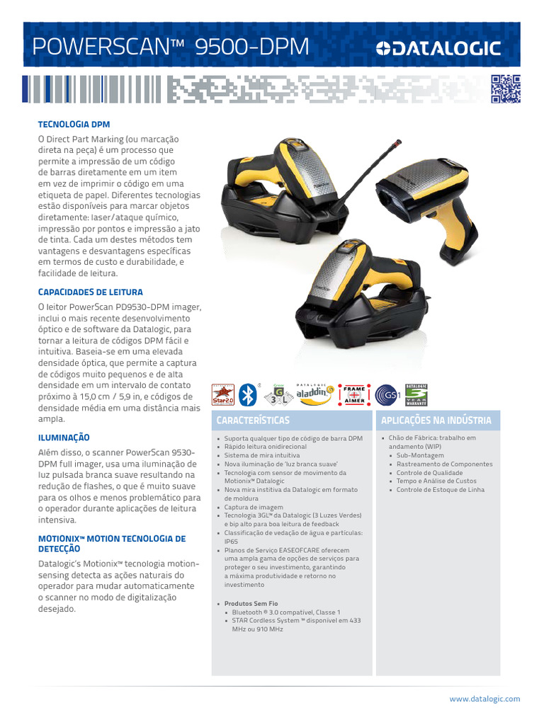 PowerScan 9500-DPM Evo Brazilian Portuguese | PDF | Impressão | USB