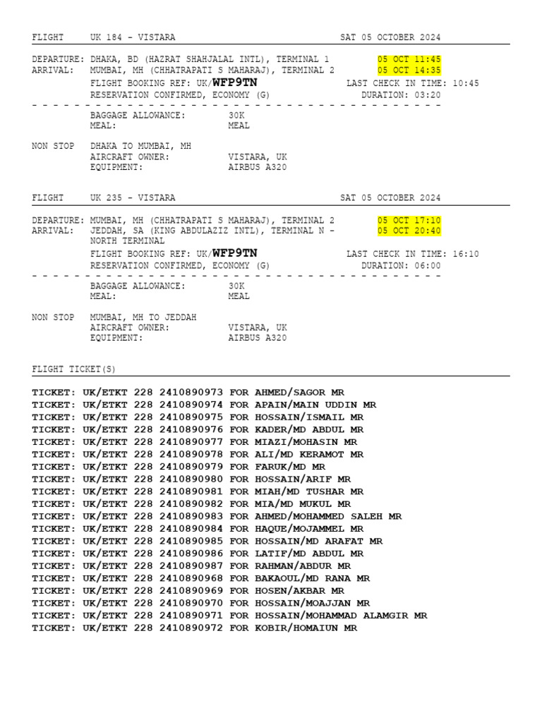 05 Oct Uk Dac-Jed Final Ticket | PDF | Aviation