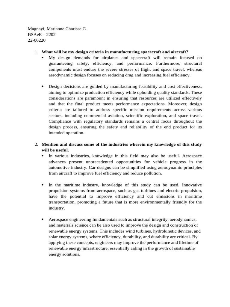AFM Assignment (maryan) | PDF | Renewable Energy | Spaceflight