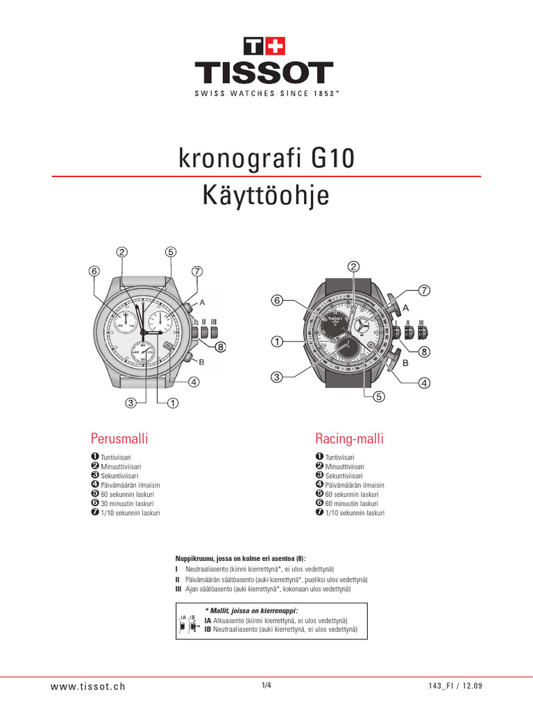 T0356171105100-Tissotkronografi G10 | PDF