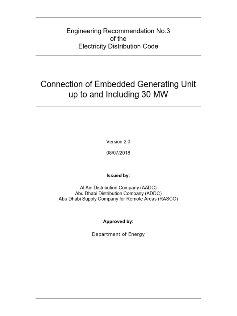 Embedded Generation Connection Guide | PDF | Mains Electricity ...