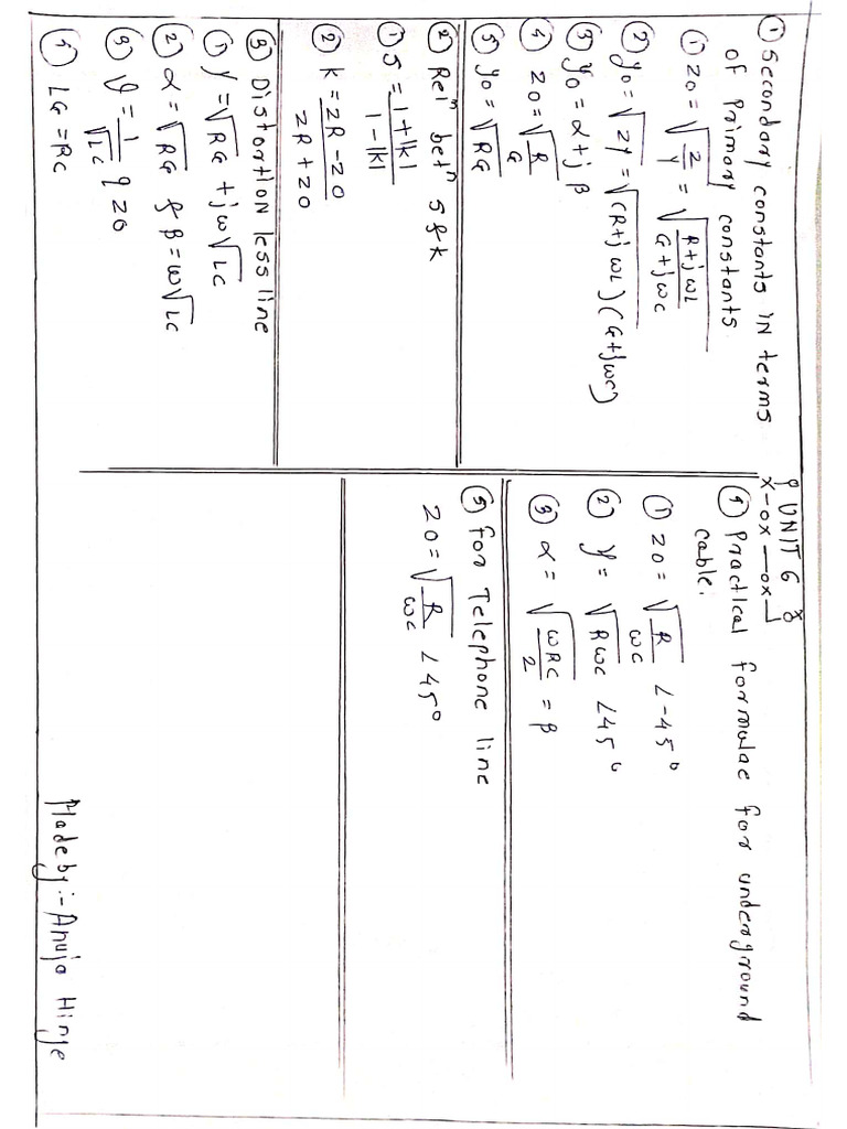 EFT Formula Sheet | PDF