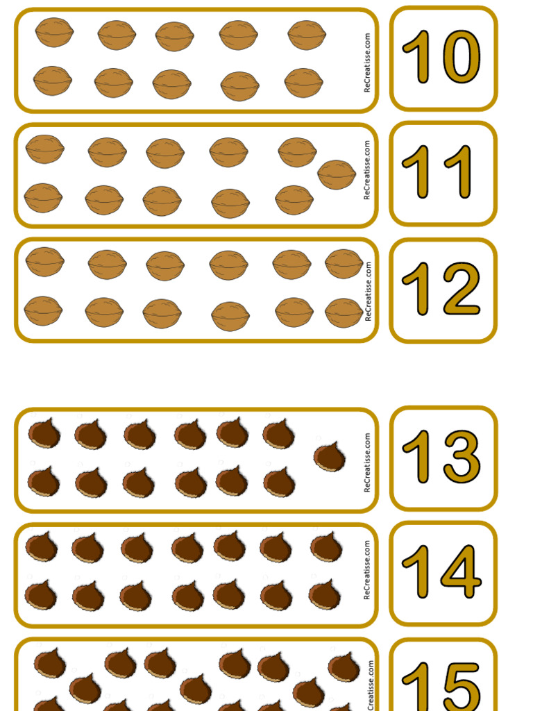 Cartes A Compter Fruits Automne | PDF