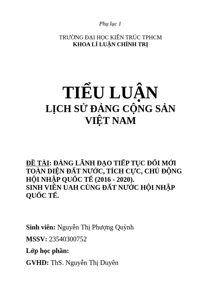 LSĐ Tieu Luan | PDF