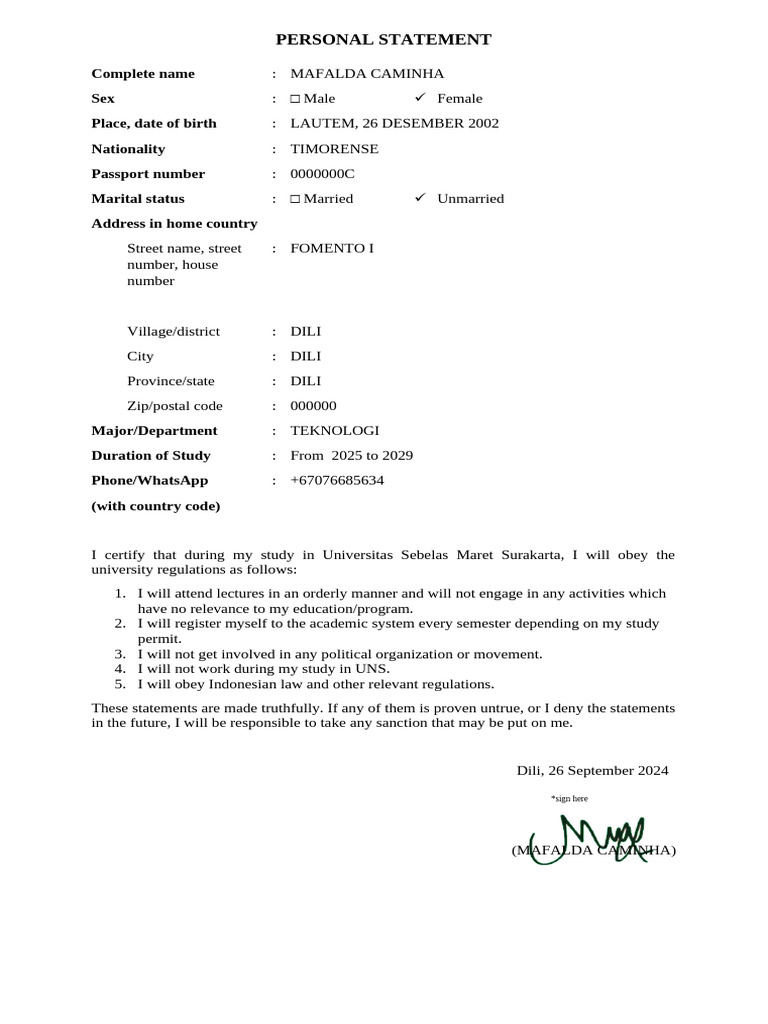 Personal Statement | PDF