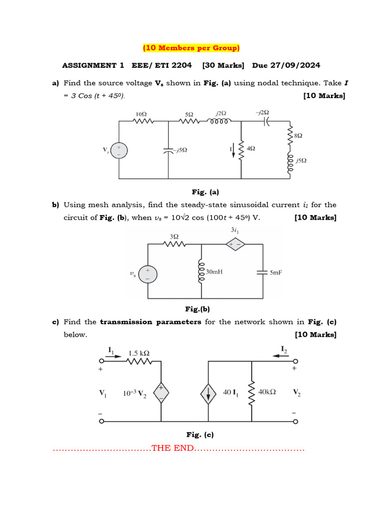 Eee - Eti 2204 Assignment One | PDF