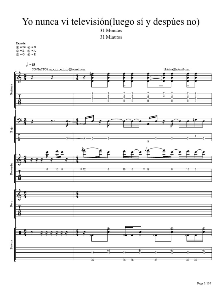 31 Minutos - Yo Nunca Vi Televisión (Luego Sí Y Después No) | PDF ...