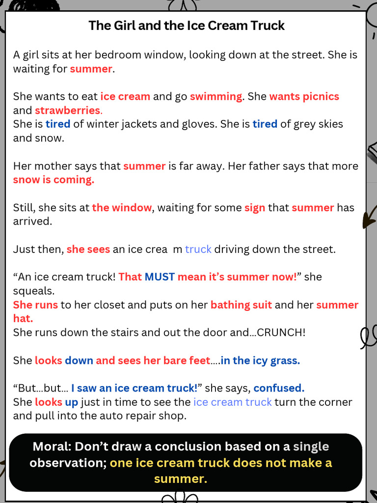 The Girl and The Ice Cream Truck | PDF