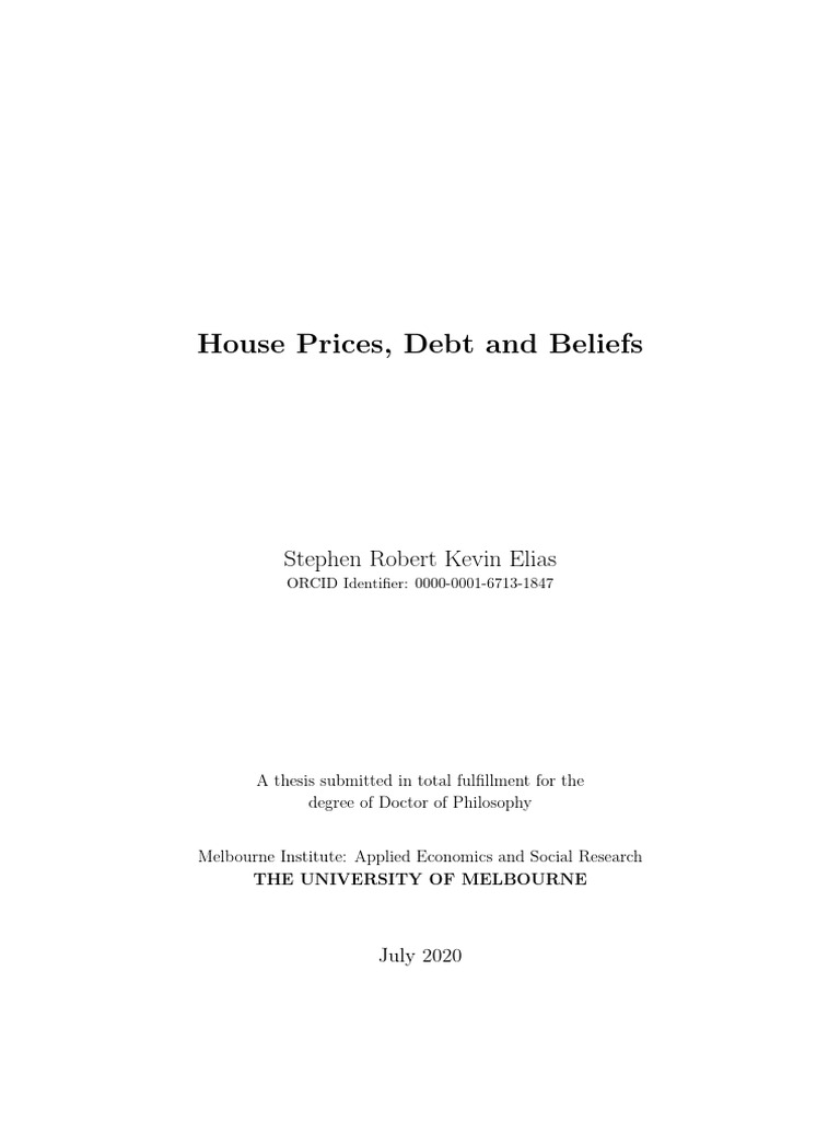 Stephen Elias Thesis | PDF | Macroprudential Regulation | Macroeconomics