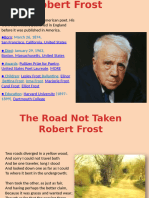 Robert Frost - English Project | PDF | Poetry