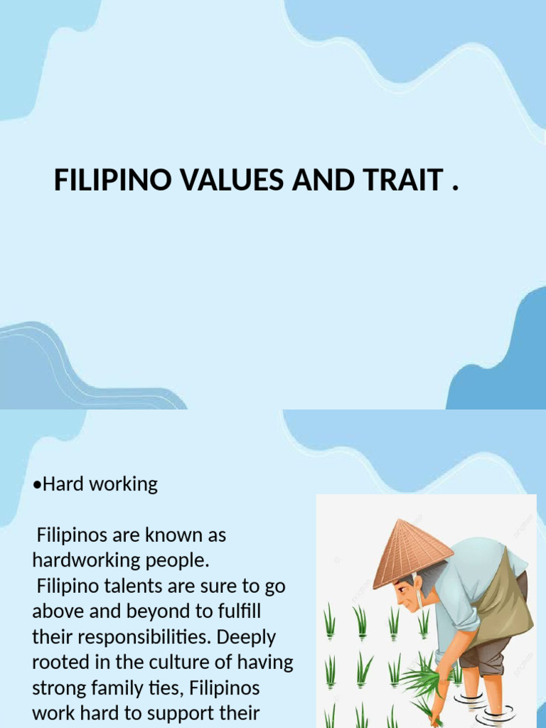 Filipino Values: Hard Work and Culture | PDF | Attitude (Psychology ...