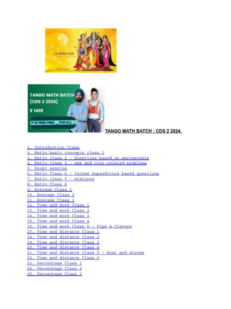 Maths Batch Cds Journey 02 2024 | PDF | Equations | Geometry