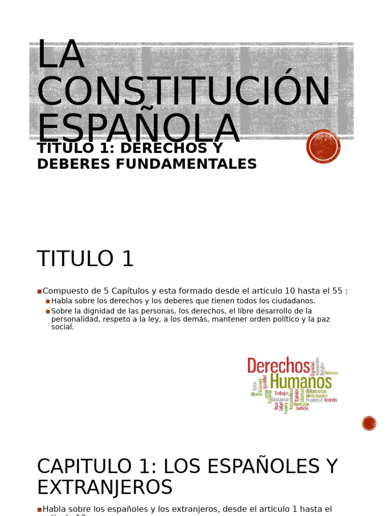 Derechos Y Deberes En La Constitución Española Pdf Política