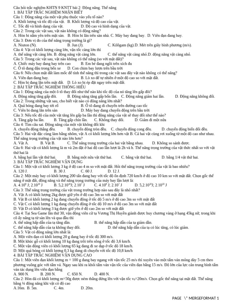 BT Thêm Gki 9 KHTN | PDF