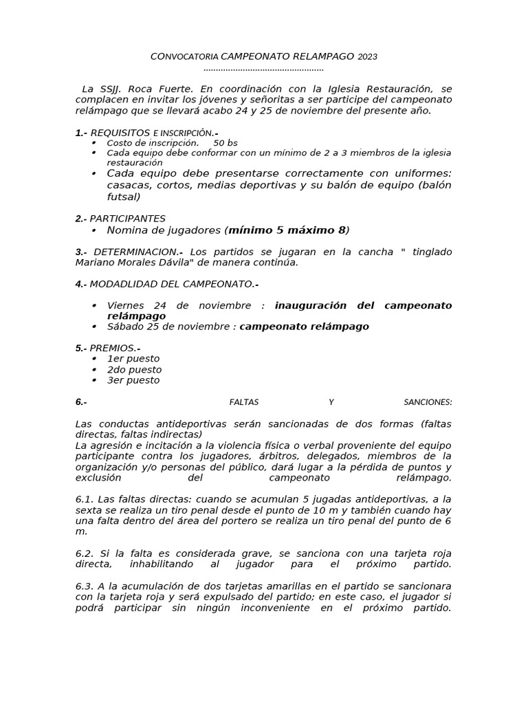 Campeonato Relámpago 2023: Inscripciones Abiertas | PDF | Juegos de ...