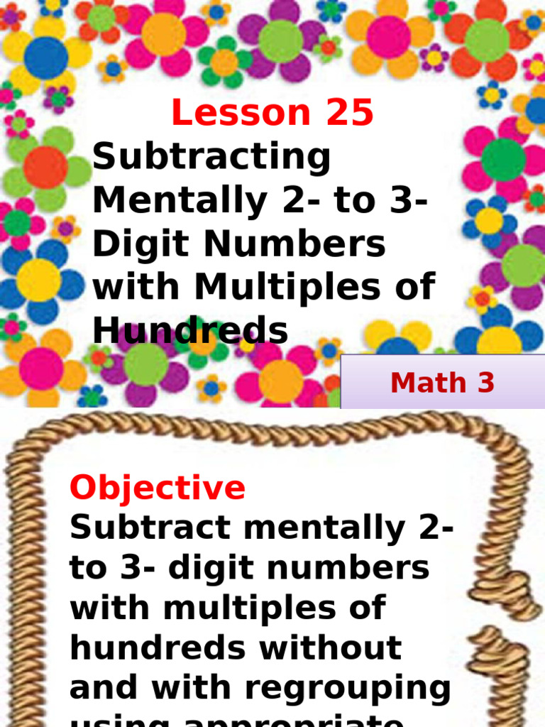 Math Lesson 25 26 | PDF | Subtraction | Mathematics