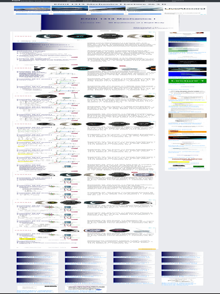 ENGI 1313 Mechanics I Lecture 26 3 D | PDF | Mechanics | Force