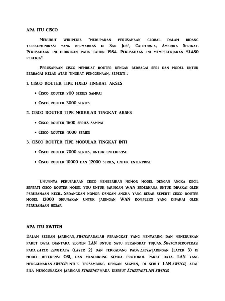 Apa Itu Cisco | PDF