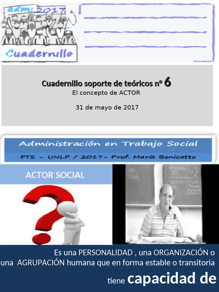Teorico Nro 5 El Concepto de Actor | PDF | Motivación | Motivacional