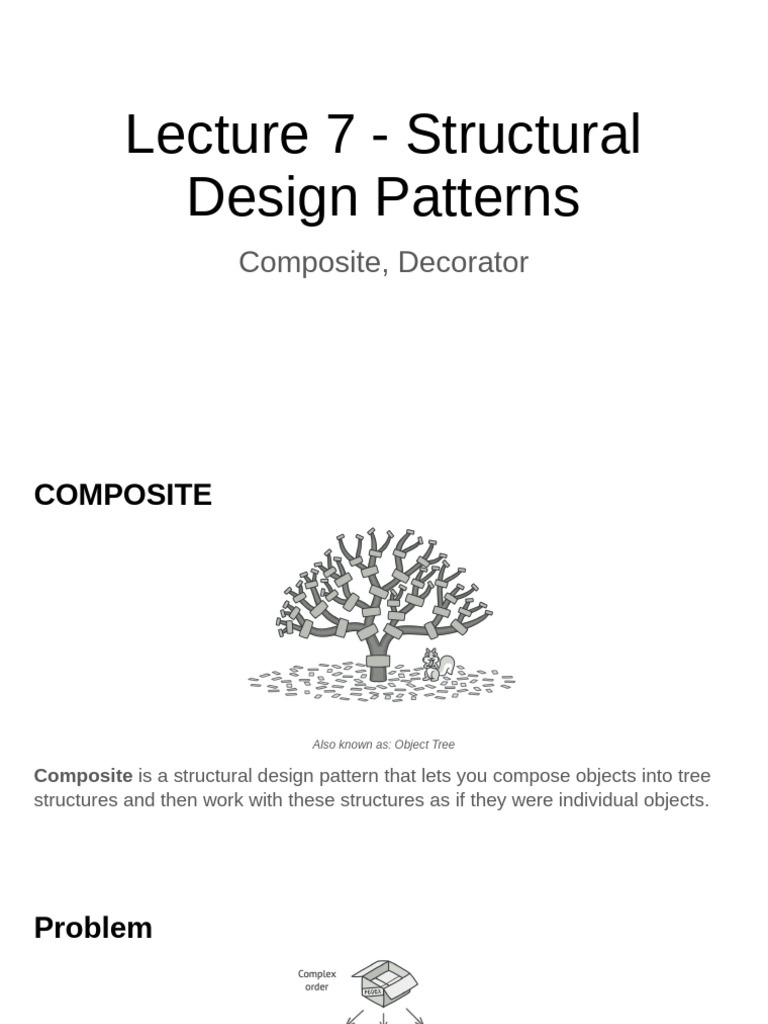 Lecture 7 - Structural Design Patterns (Composite, Decorator) | PDF | Class (Computer ...