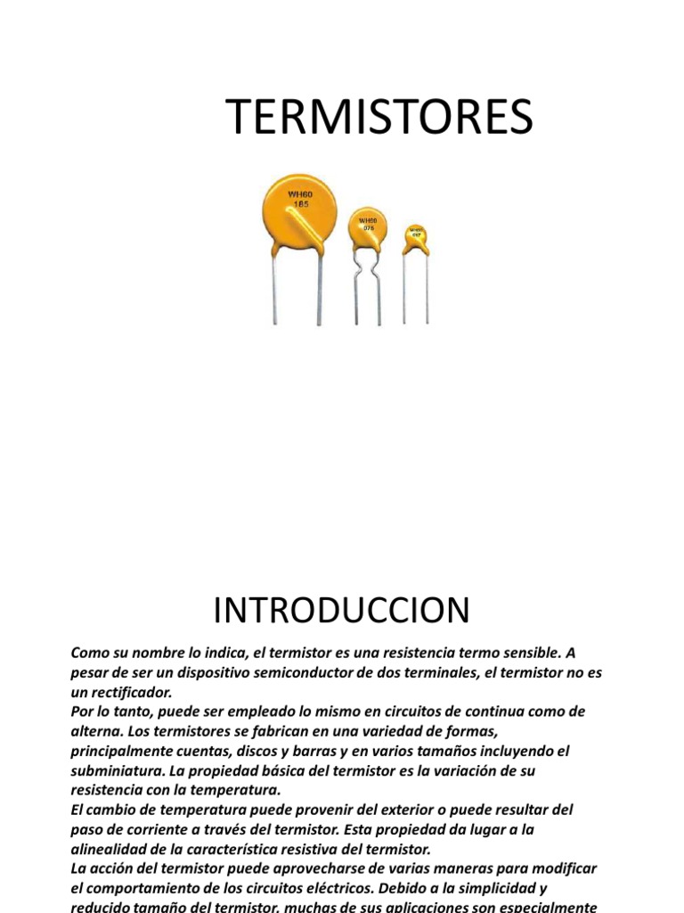 termistores | Resistencia Eléctrica y Conductancia | Resistor