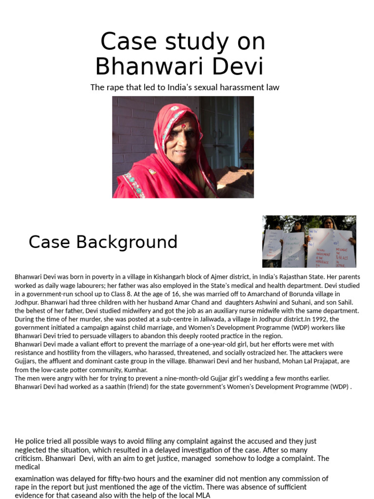 Case Study Banvari Devi | PDF | Sexual Harassment | Justice