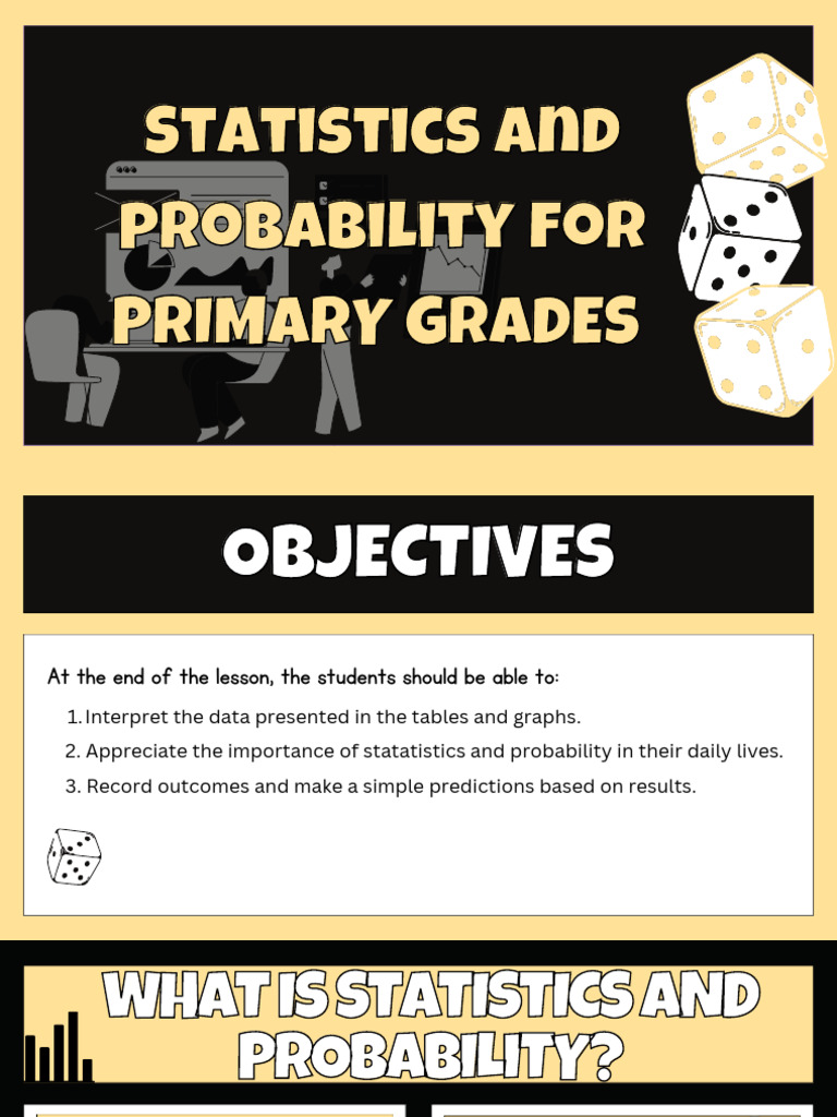 Statistics and Probability Mathematics Presentation in Purple Yellow ...