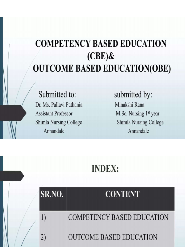 Outcome Based Education System | PDF