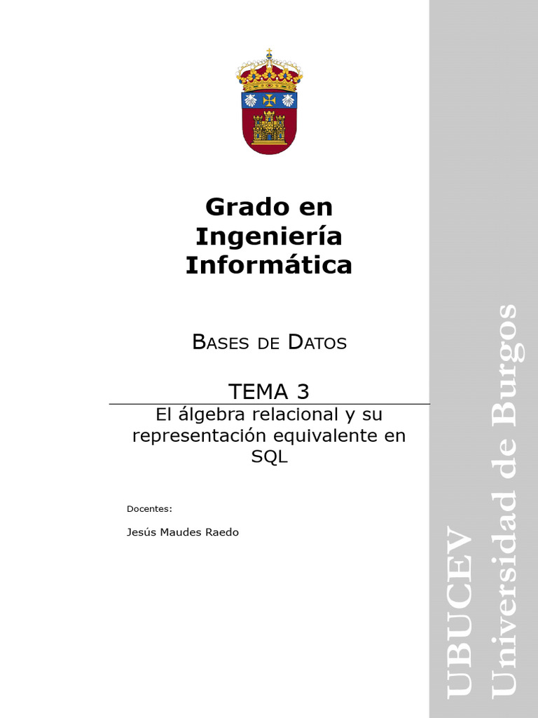 Tema 3 | PDF | SQL | Base de datos relacional