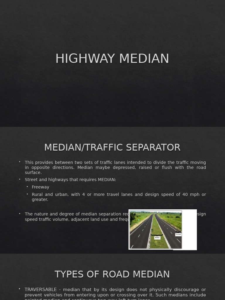 highway median | PDF | Lane | Traffic