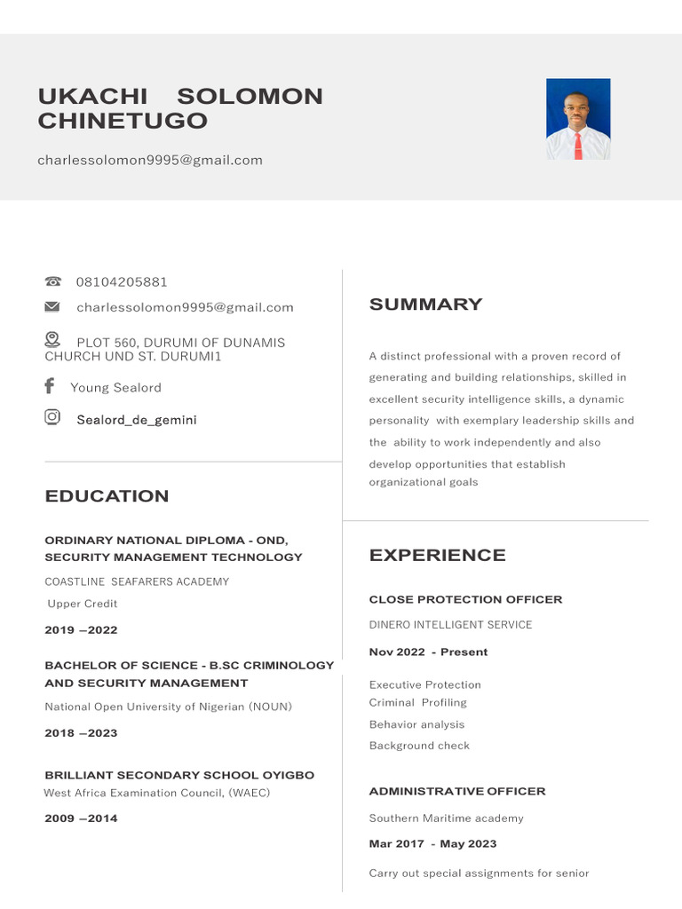 CHARLES CV CURRENT | PDF | National Security