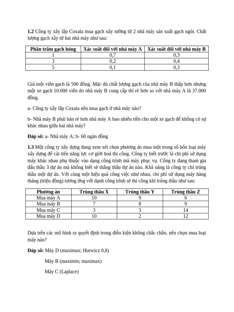 BT Them Ve Ra Quyet Dinh-Co Dap So | PDF