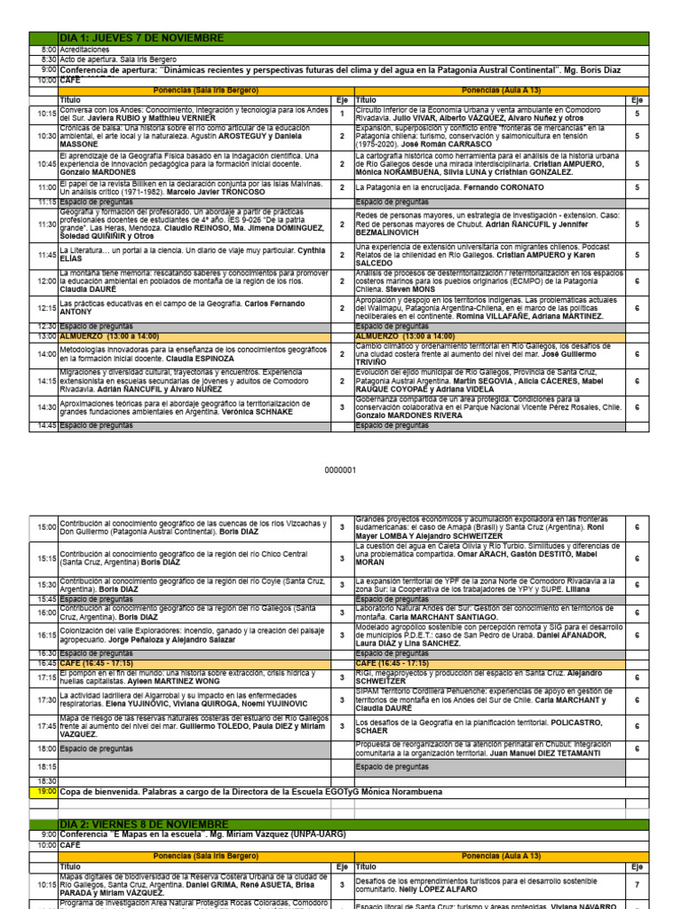 Programa Preliminar | PDF | Ciencias de la Tierra