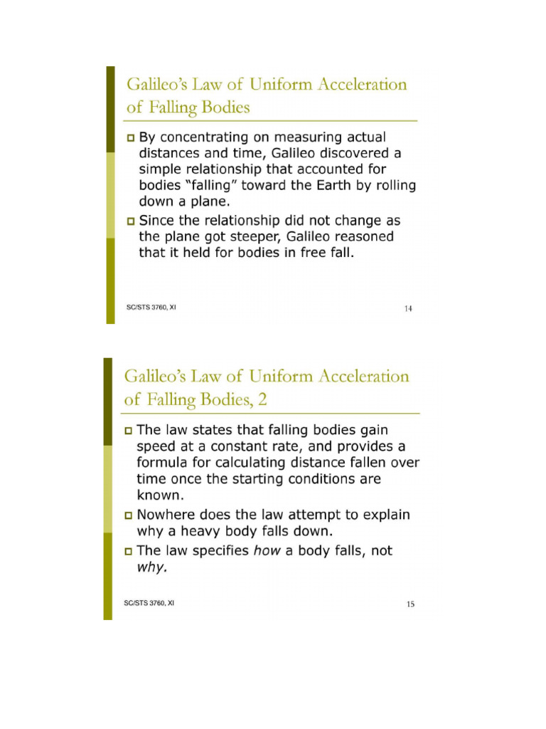 Galileos Law | PDF | Philosophy | Science & Mathematics