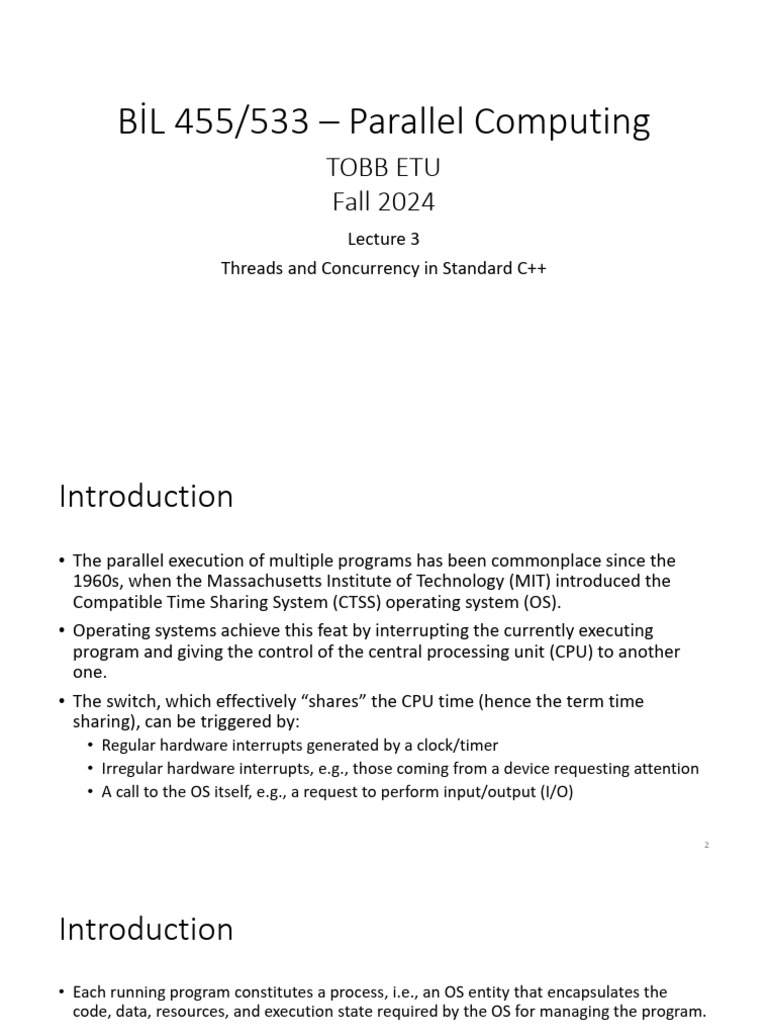 Lect 03 | PDF | Concurrent Computing | Computing