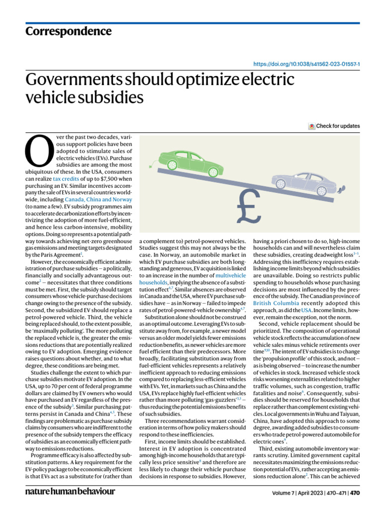 EV subsidies | PDF | Subsidy | Electric Vehicle