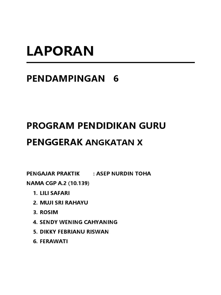 Laporan Pi-6 | PDF