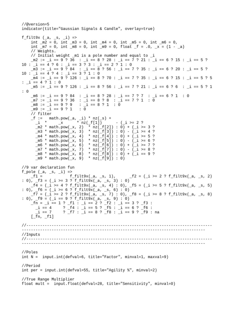 Gaussian Signals & Candle | PDF | Applied Mathematics | Algorithms