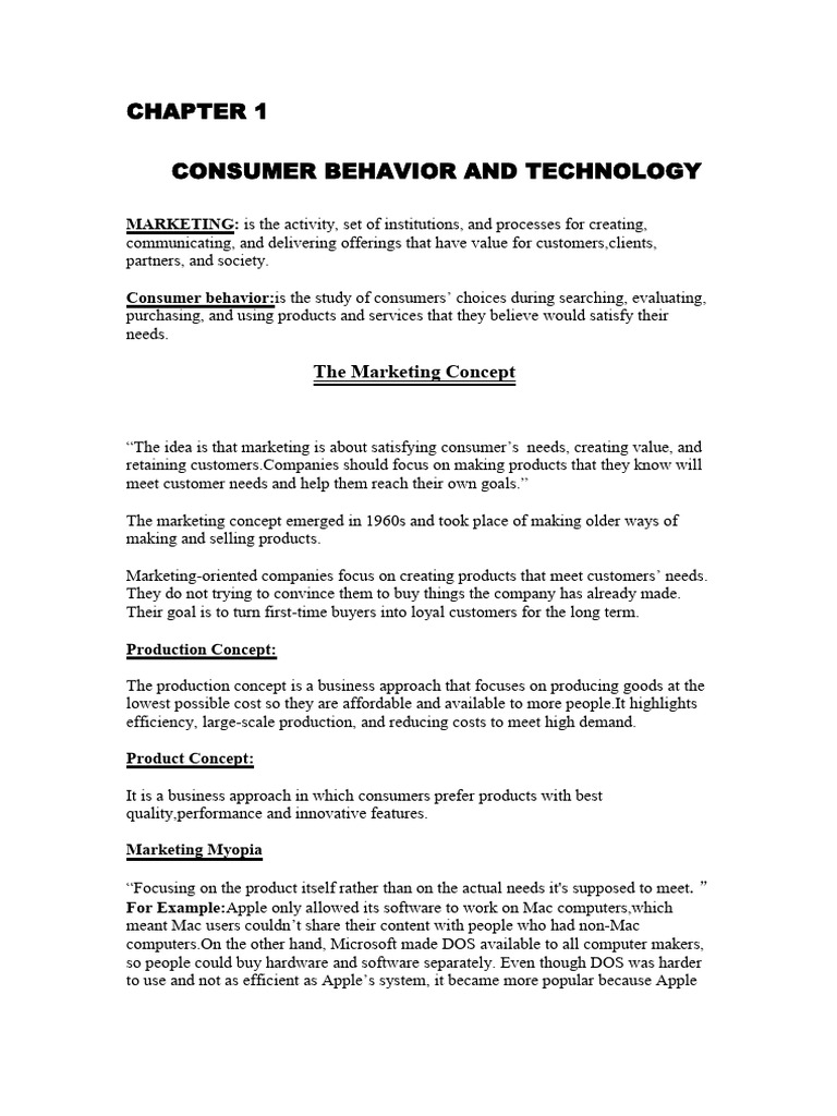 Chapter 1 Consumer Behavior | PDF | Marketing | Brand