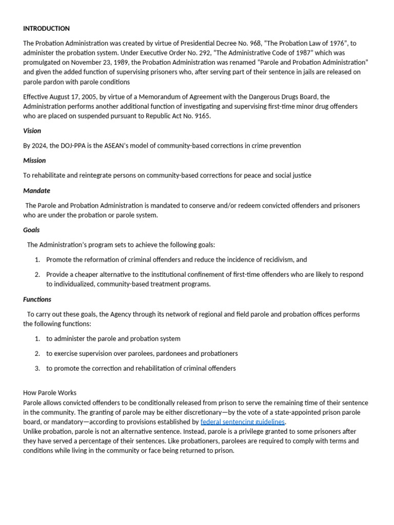 BUCOR PPA | PDF | Probation | Parole