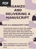 Manuscript Speech | PDF | Speech | Nonverbal Communication