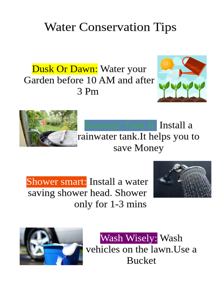 Water Conservation Tips | PDF
