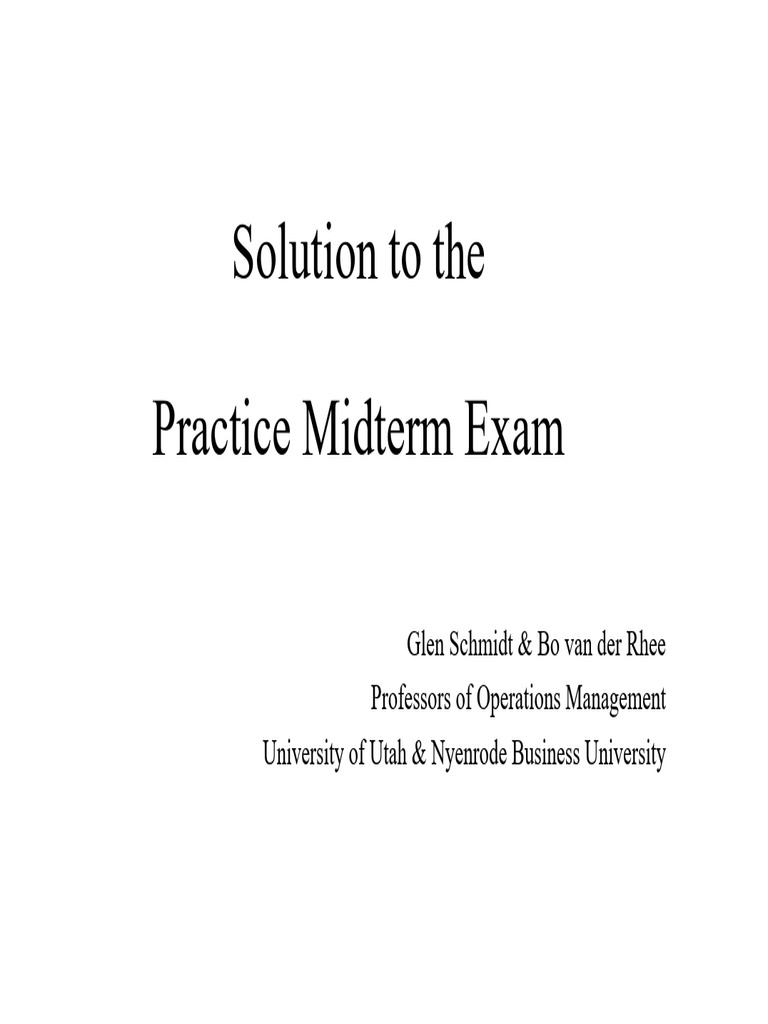 Solutions Practice Midterm | PDF | Traffic Congestion | Computer Program