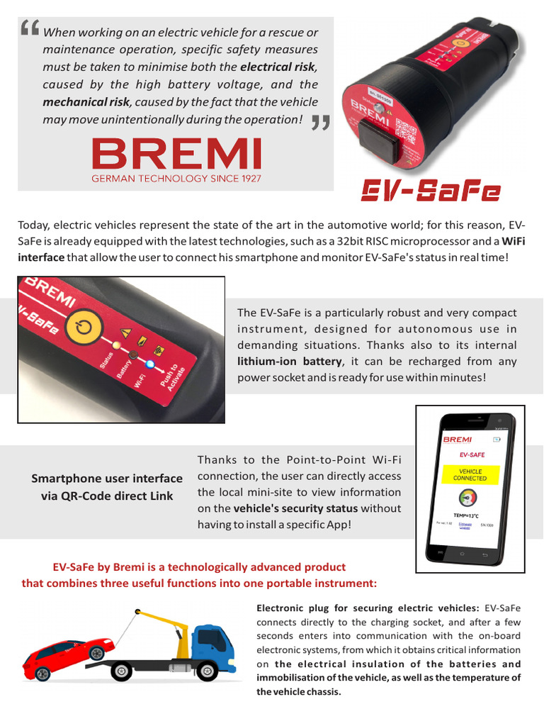 EV Safe EN | PDF | Electric Vehicle | Electrical Connector