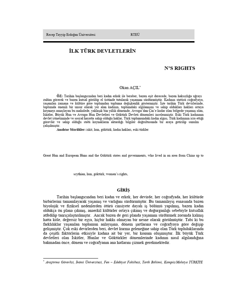 LK T - RK Devletler - Nde Kadin Algisi Ve Kadin Haklari (#502327) - 606430 | PDF