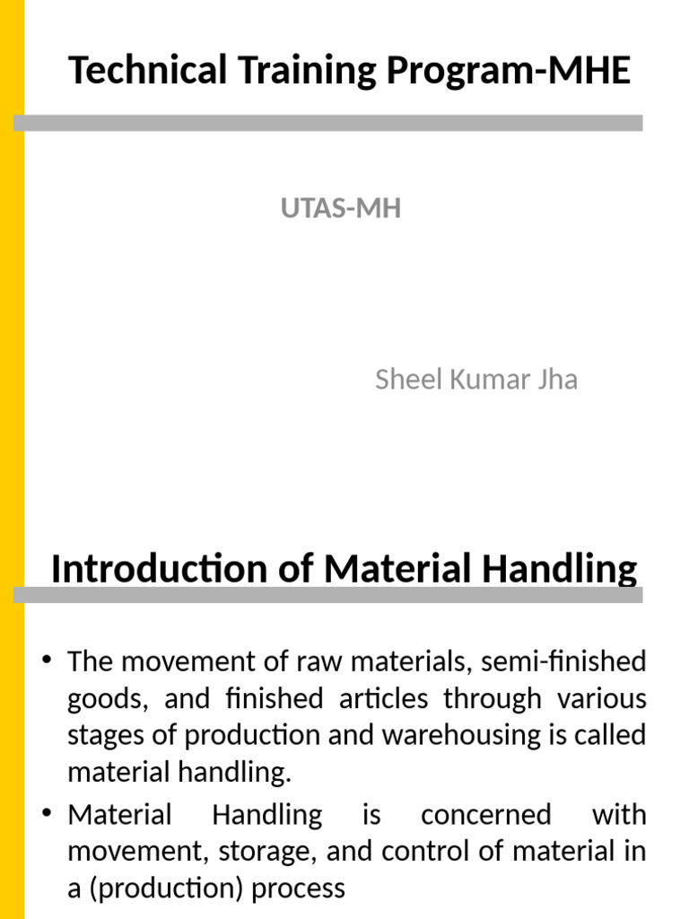 Training Program-MHE | PDF | Forklift | Pallet