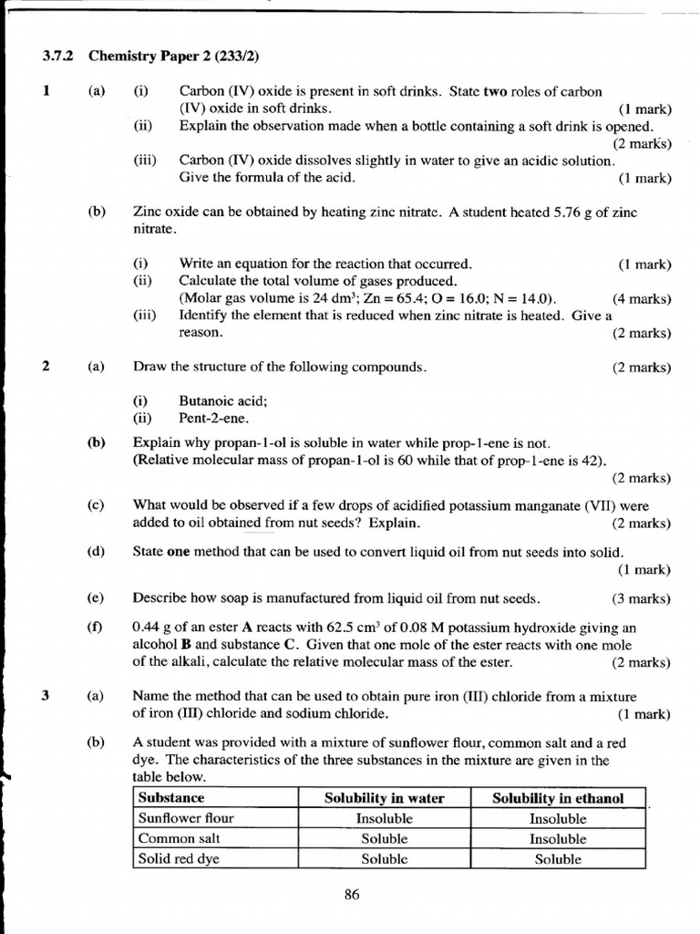2015 Kcse Chemistry PP2 | PDF