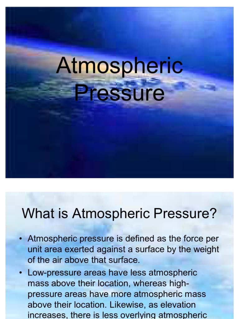 Atmospheric Pressure | PDF