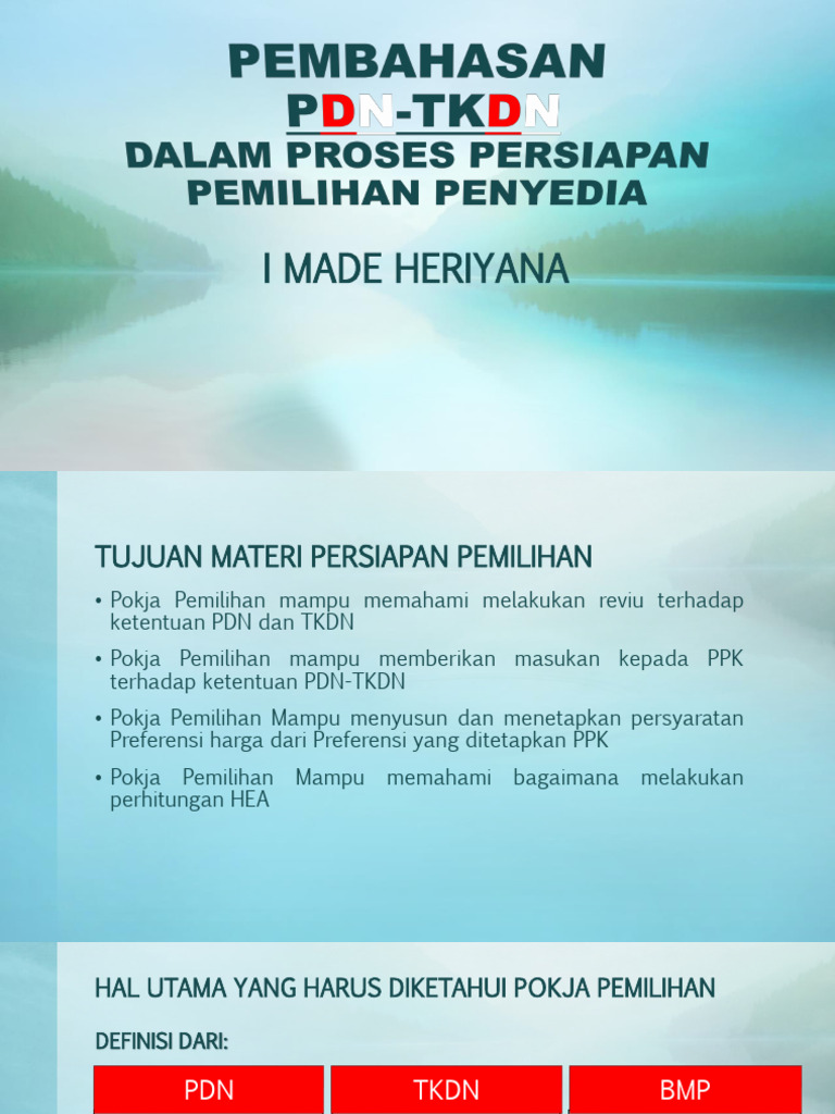 Persiapan Pemilihan PDN TKDN | PDF