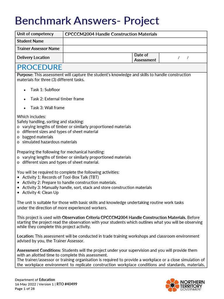 (Project) Answers | PDF | Occupational Safety And Health | Personal ...